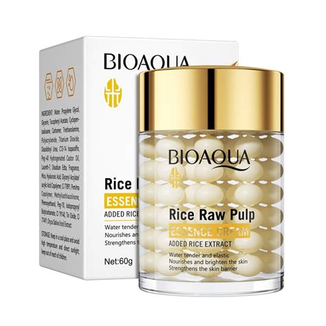 Bioaqua Rice Raw Pulp Nourishes Brighten Essence Cream 60g Bioaqua