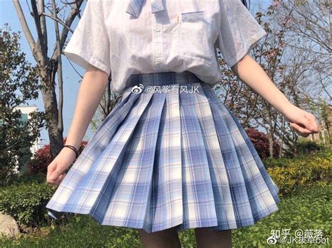浅蓝色jk格裙汇总 知乎