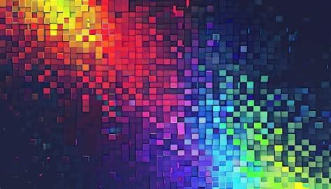 Spectrum Stream Dynamic Pixel Pattern Premium Ai Generated Image