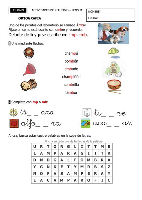 Palabras Con Mp Y Mb Worksheet Artofit