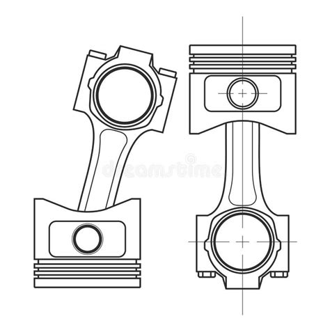 Piston Drawing Assembly Rod Patents Connecting Sketch Coloring Page