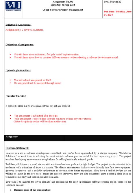 Spring 2024 CS615 2 Virtual University Of Pakistan Assignment No