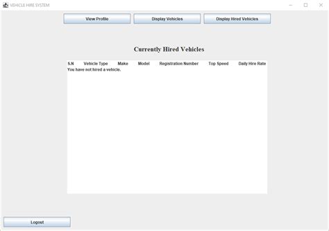 Github Soman Maharjan Vehiclehiresystem Vehicle Hire System Developed Using Java As A Part Of