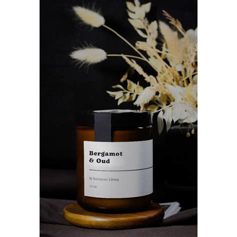 Jual Serenium Livings Hand Poured Scented Soy Wax Candles Amber Glass