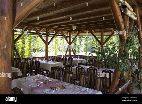 Beautiful Shot Of The Interiors Of An Outdoor Restaurant During The Day