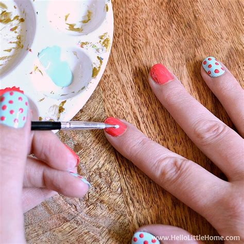 Easy Polka Dot Nail Art Hello Little Home