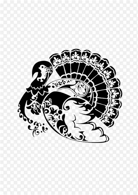 黑白孔雀开屏PNG图片素材下载 图片编号9179640 PNG素材网
