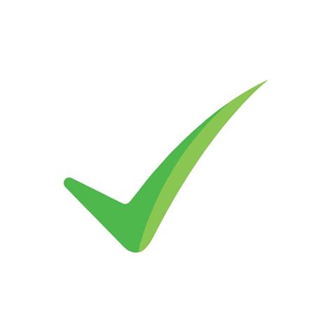 Premium Vector A Green Tick In A Green Arrow Pointing To The Right