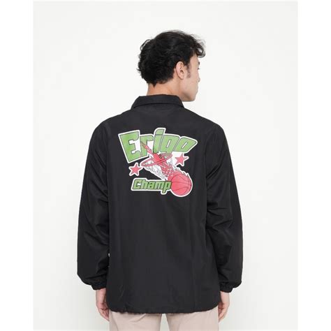 Jual Erigo Coach Jacket Wilkens Black Shopee Indonesia
