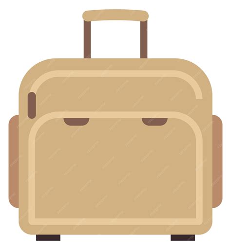 Icône De Valise Roulante Symbole De Sac De Voyage Plat Vecteur Premium