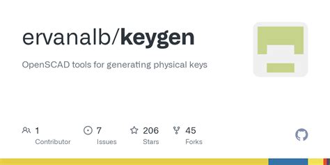 Github Ervanalbkeygen Openscad Tools For Generating Physical Keys