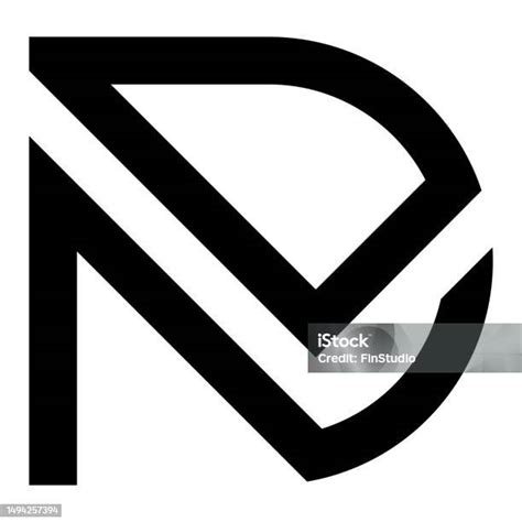 전문적인 혁신적인 이니셜 Dn 로고 및 Nd 로고 레터 Dn 또는 Nd 미니멀하고 우아한 모노그램 프리미엄 비즈니스 예술적