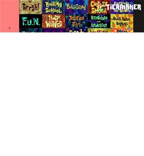 Season 1 Spongebob Episodes Tier List Community Rankings Tiermaker