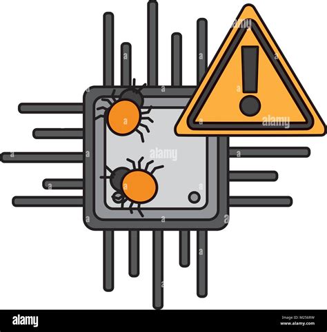 Motherboard Data Warning Virus Hacking Stock Vector Image Art Alamy