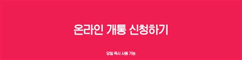 Skt선불유심 개통방법 위시모바일