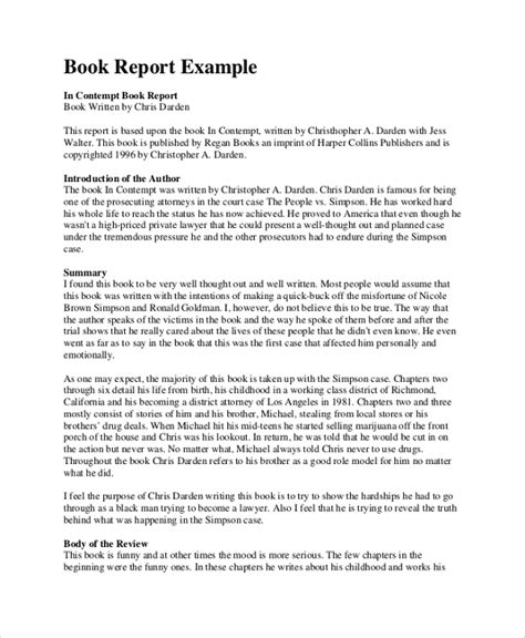 College Book Report Template 8 TEMPLATES EXAMPLE TEMPLATES
