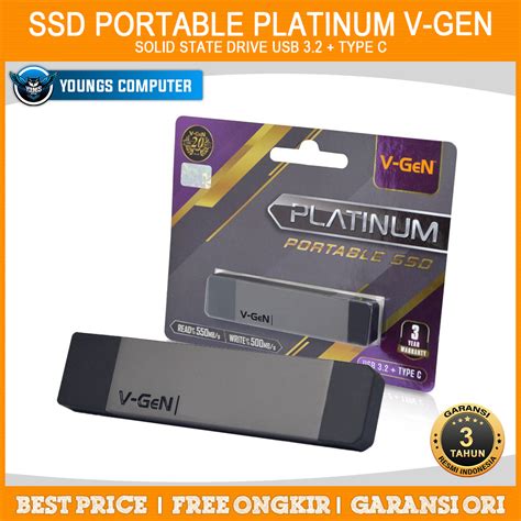 Jual Ssd Portable V Gen Platinum 128gb 256gb 512gb 1tb 2tb Usb C