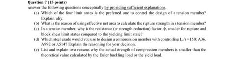 Solved Question 7 15 Points Answer The Following Questions