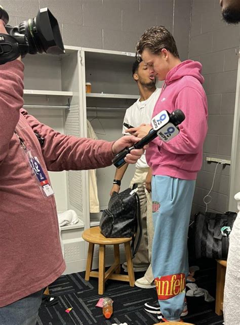 Joe Burrow Rockin Seinfeld Sweats Postgame Rseinfeld
