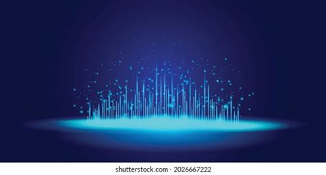 Technology Background Big Data Visualization Concept Stock Vector