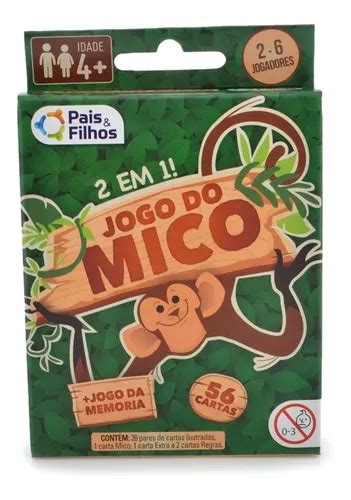 Baralho Jogo Do Mico Jogo Da Memória 56 Cartas 2 Em 1 Parcelamento