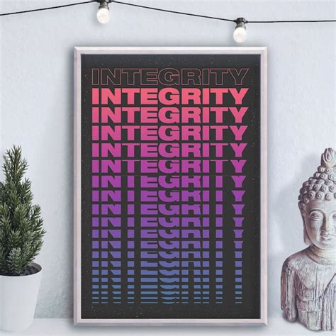 Integrity Poster Etsy