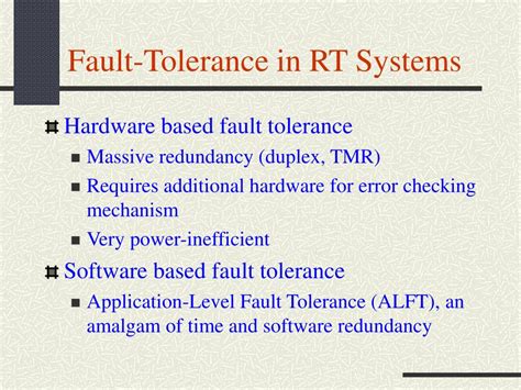 Ppt Toward Energy Aware Software Based Fault Tolerance In Real Time