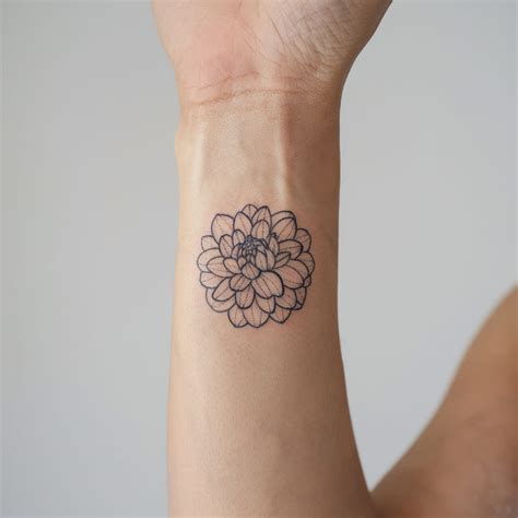 19 Charming Tiny Dahlia Tattoos That Make A Big Impact Tattoo Stylehub