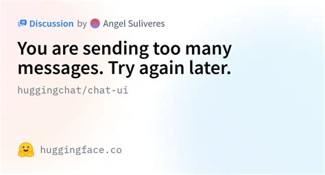 Huggingchatchat Ui · You Are Sending Too Many Messages Try Again Later