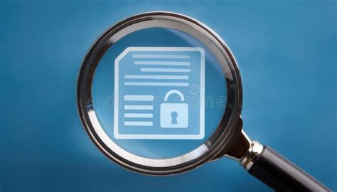 Stylized Magnifying Glass Hovering Over A Secure Report Document Symbolizing Privacy Analysis