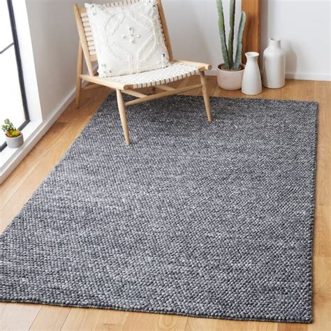 Safavieh Natura Waterton 6 X 9 Ft Wool Dark Gray Indoor Abstract