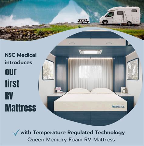 nsc medical 20 32cm 8 in queen memory foam rv mattress nsc medical