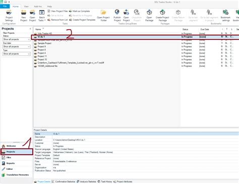Những Cách đưa File Vào Phần Mềm Trados để Dịch Hướng Dẫn Phần Mềm