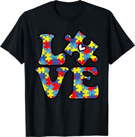 Funny Autism Awareness Puzzle Pieces Love Autistic T Shirt