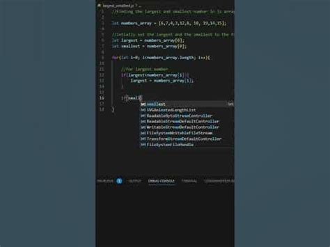 Find the largest and smallest element in an array with JavaScript - YouTube