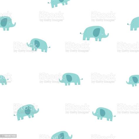 귀여운 코끼리 매끄러운 패턴 파란색과 흰색 패턴입니다 벡터 손으로 그린 그림입니다 어린이 방 옷 또는 종이 디자인을위한 보육 배경 스케치 스타일 미니멀 리스트 일러스트레이션