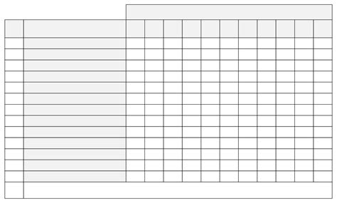 Printable Data Chartsprintable Blank Monthly Chart