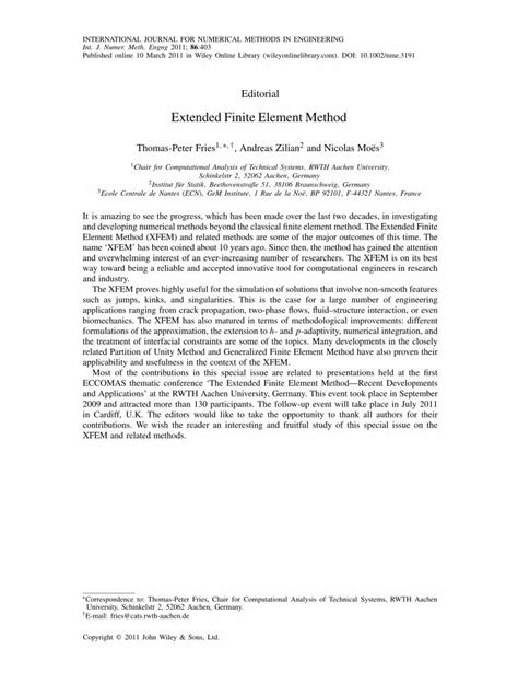pdf extended finite element method dokumen tips