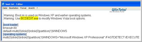 Informationen über Boot ini Tipps Tricks