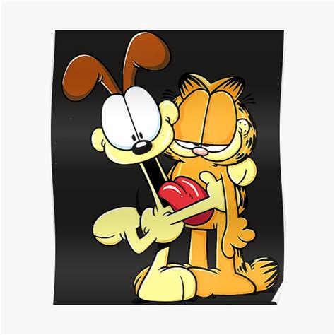Garfield Odie Hugging Garfield Poster For Sale By Arfmanbtlofft
