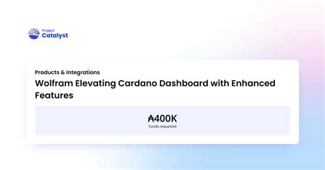 Wolfram Elevating Cardano Dashboard With Enhanced Features