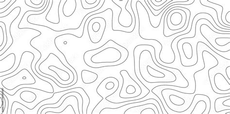 Topographic Map And Landscape Terrain Texture Grid Black And White