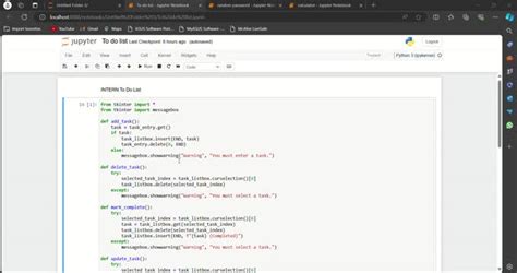 Barath N On Linkedin Internship Pythonprogramming Codsoft Todolist Learningjourney