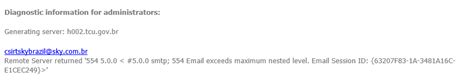 remote server returned 554 5 0 0 email security cloud