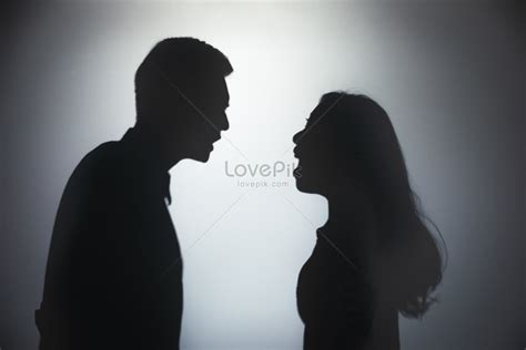 부부 싸움 실루엣 사진 무료 다운로드 Lovepik