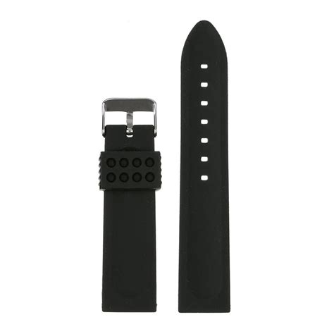 PACIFIC U09 Czarny 28mm Silikonowy Pasek Do Zegarka