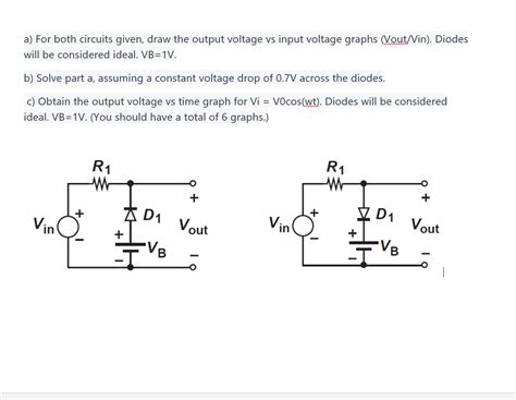 Solved A For Both Circuits Given Draw The Output Voltage Chegg