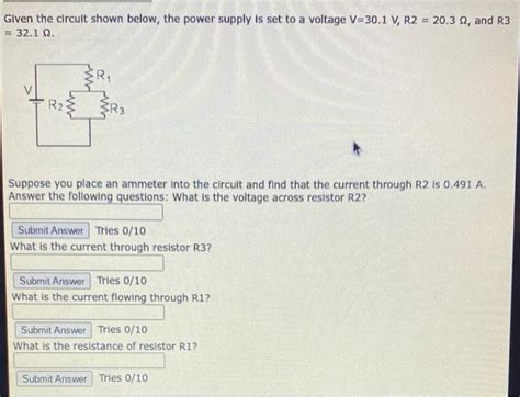 solved given the circult shown below the power supply is