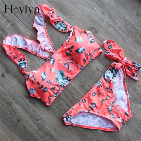 Floylyn Women Push Up Brazilian Swimsuits Sexy Tassel Fringe Strap