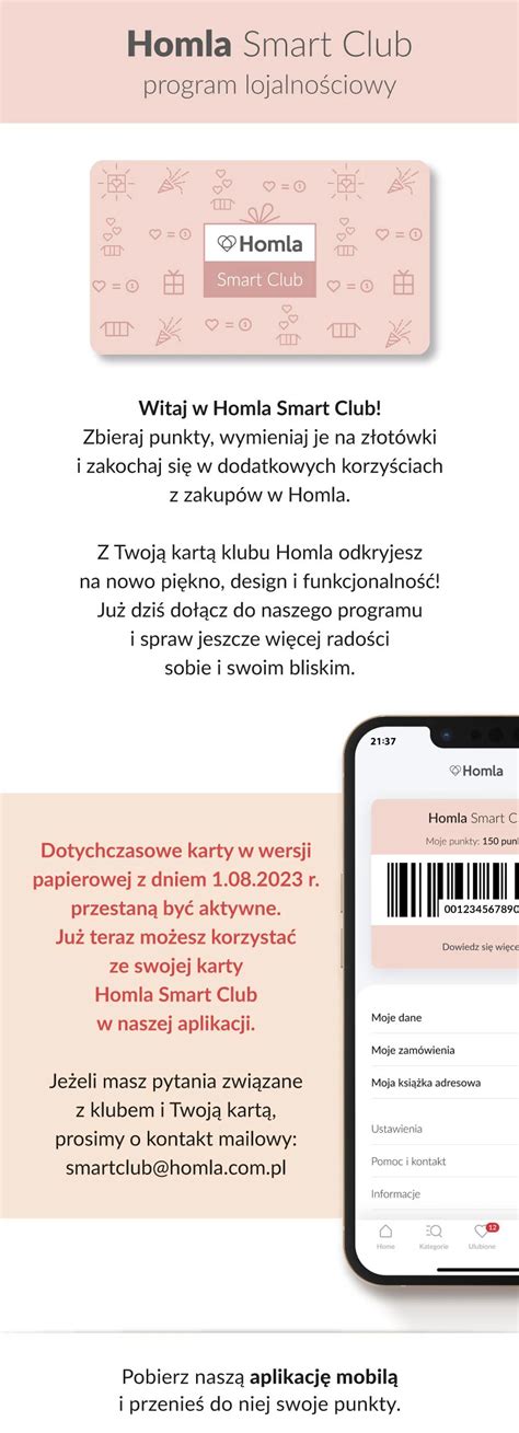 Smart Club Homla – Program lojalnościowy | Homla.com.pl